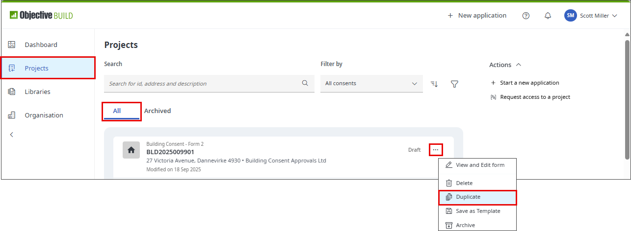 Start an application